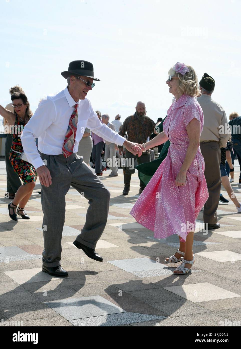 A Senior Couple Strutting Their Stuff At The 1940s Lytham Wartime Festival Lytham St Annes