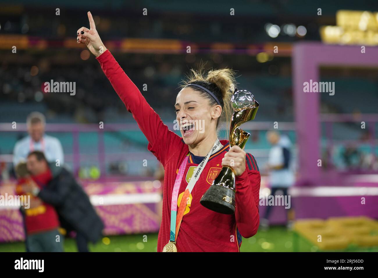 Sydney, Australia. 20th Aug, 2023. Esther Gonzalez posses for a picture with the official trophy ...
