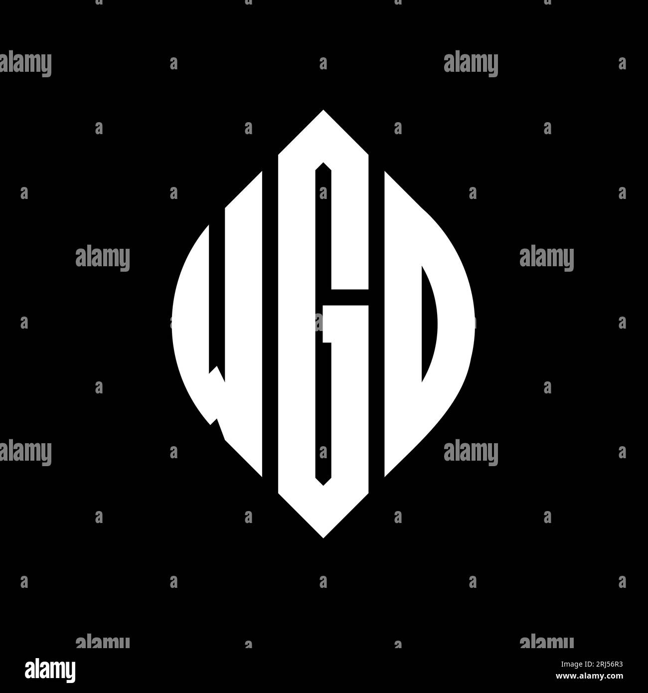 WGD circle letter logo design with circle and ellipse shape. WGD ...