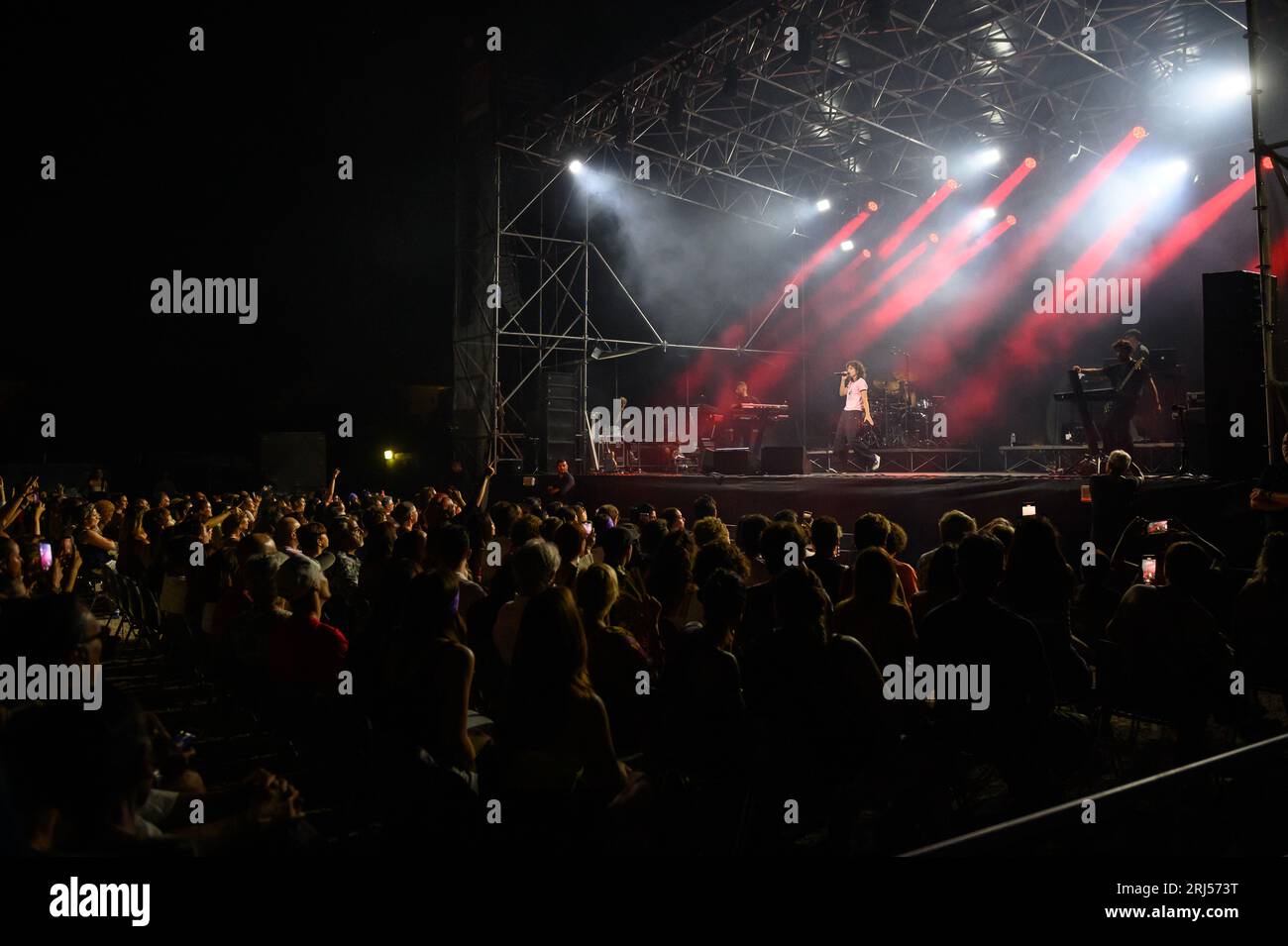 FORTE DEI MARMI, Italy. 20th Aug, 2023. Madame on stage at Villa ...
