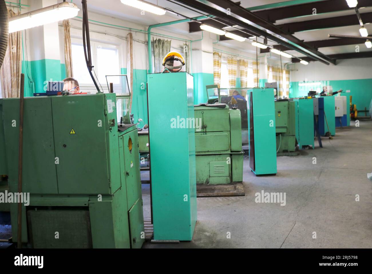 Modern metal lathes in industrial hi-res stock photography and images ...