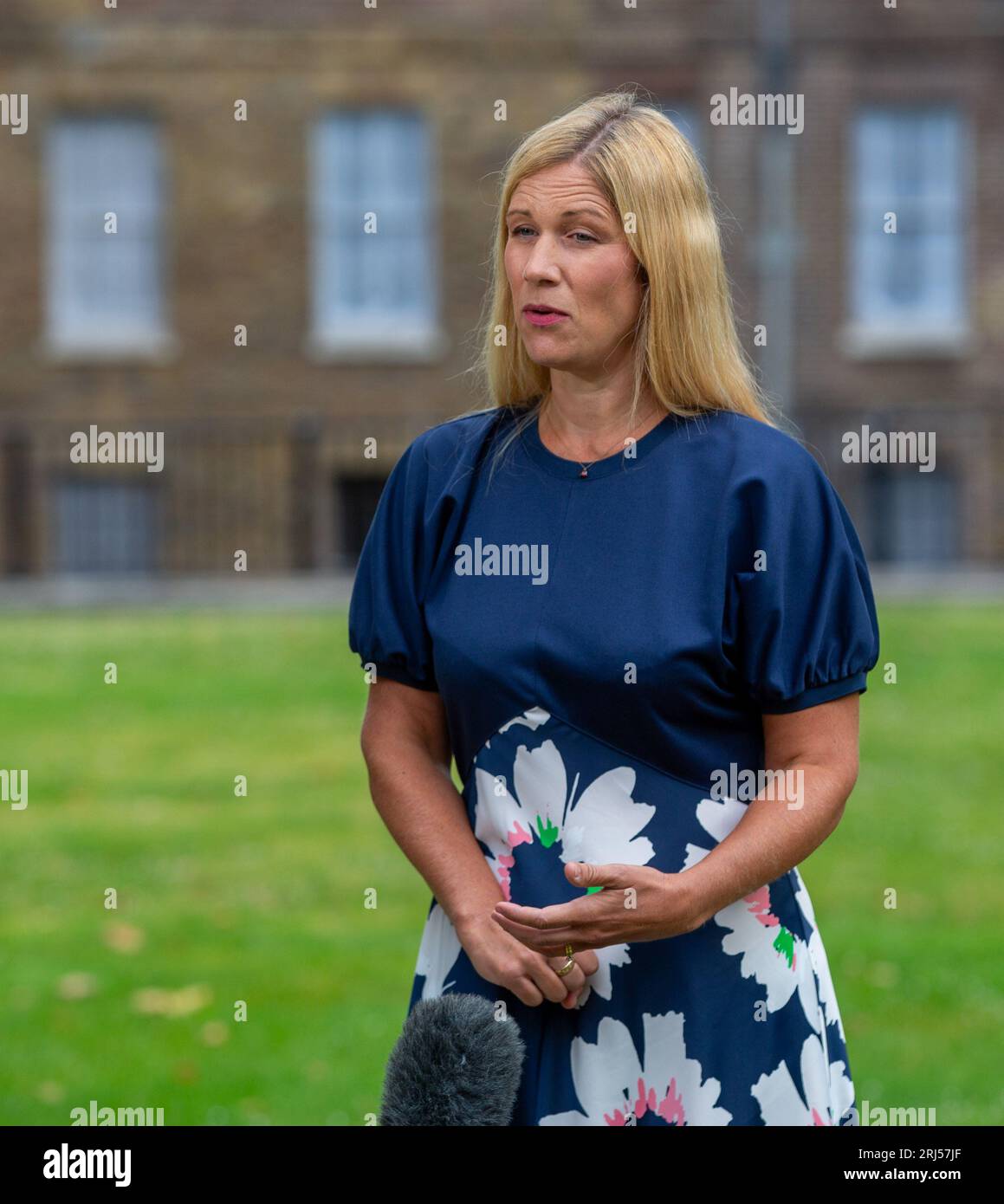 London, England, UK. 21st Aug, 2023. Shadow Justice Minister ELLIE ...