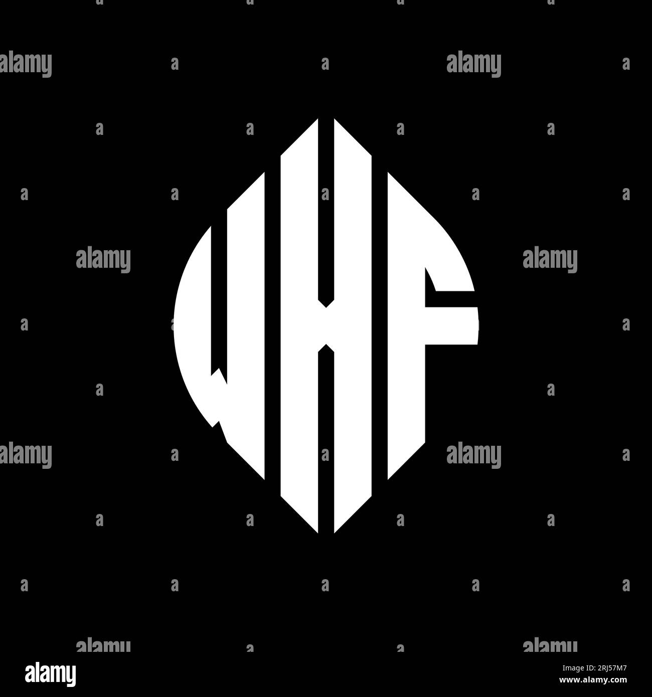 WXF circle letter logo design with circle and ellipse shape. WXF ...