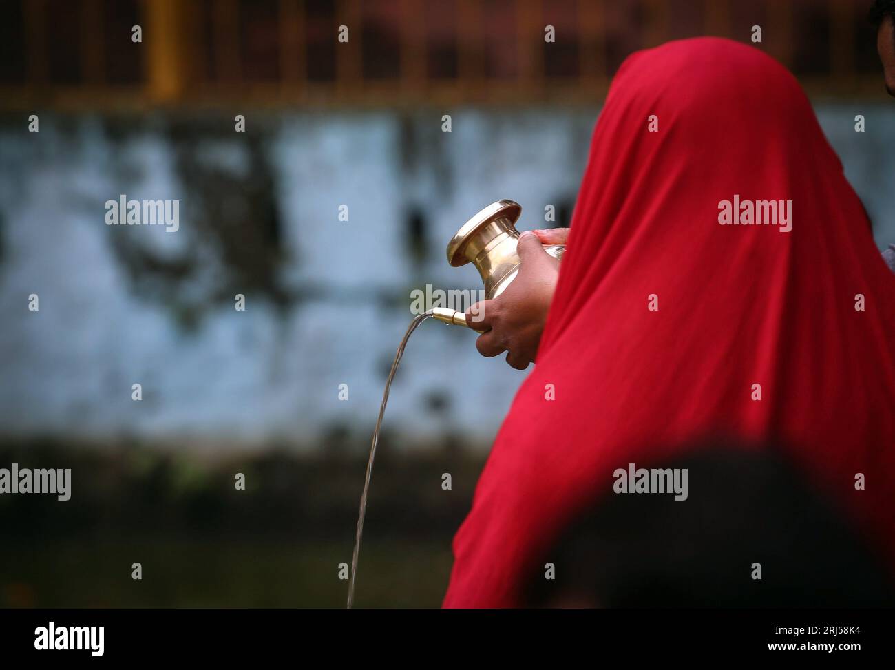 Kathmandu, Bagmati, Nepal. 21st Aug, 2023. A devotee offers prayers ...