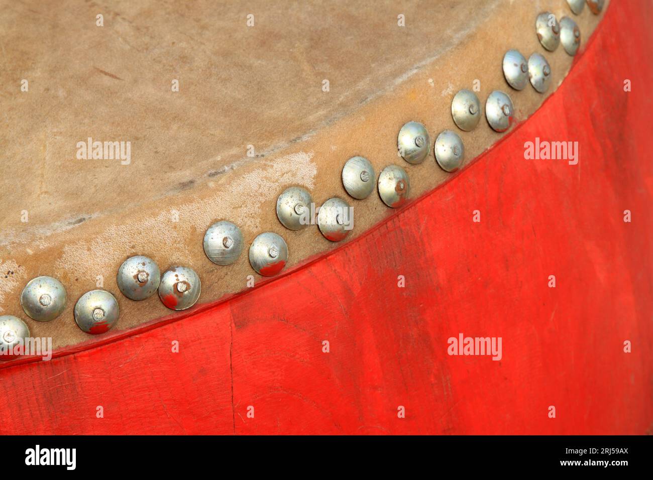 percussion instruments - china big drum, closeup of pictures Stock ...
