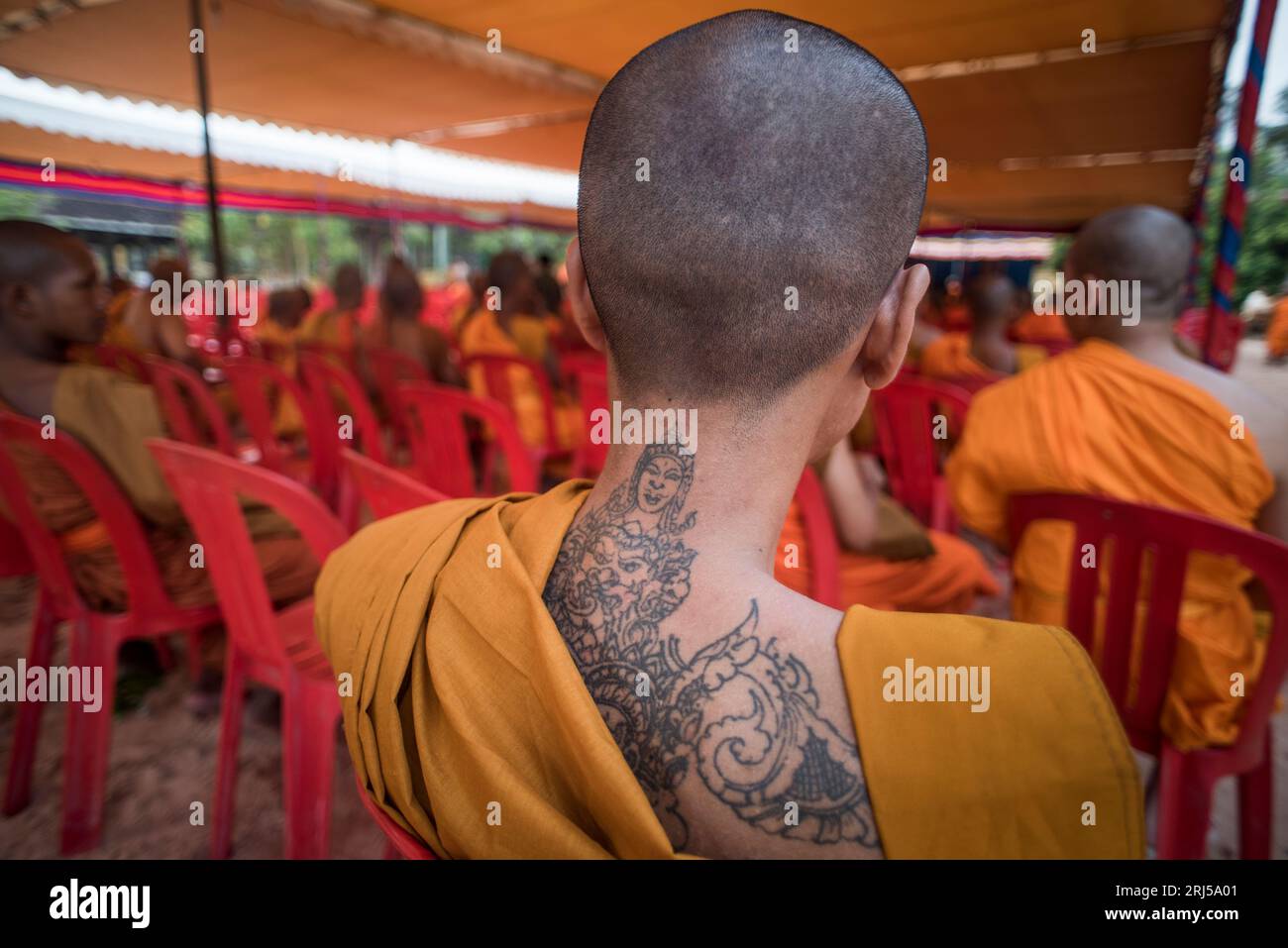 Buddhist monk tattoo hi-res stock photography and images - Alamy