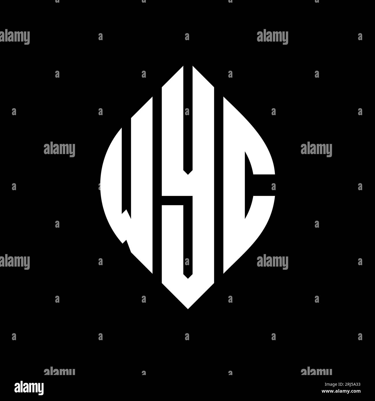 WYC circle letter logo design with circle and ellipse shape. WYC ...