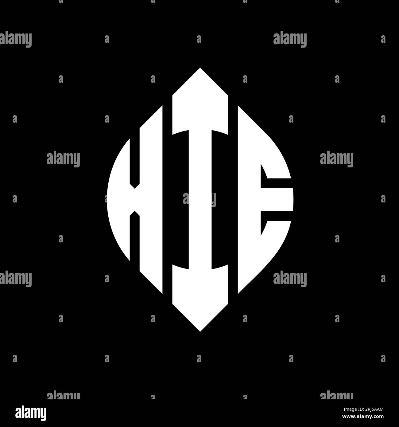 XIE circle letter logo design with circle and ellipse shape. XIE ...