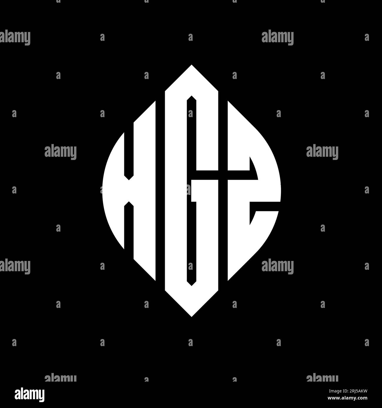 XGZ circle letter logo design with circle and ellipse shape. XGZ ...