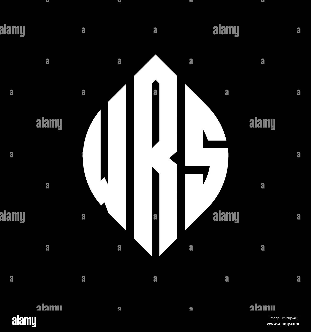 WRS circle letter logo design with circle and ellipse shape. WRS ...