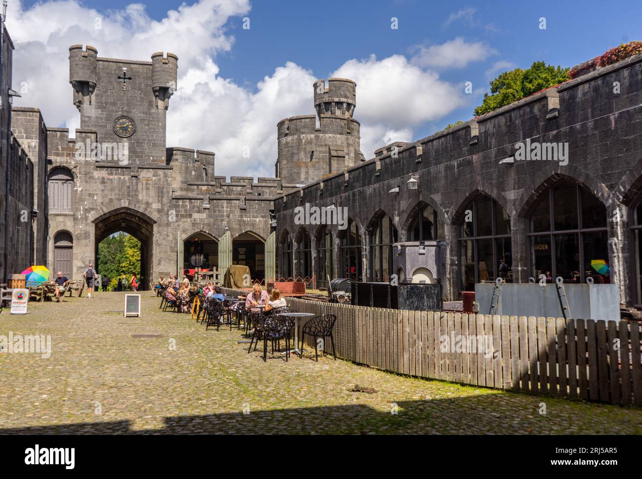 Views of Penrhyn Castle, a country house in a former Norman and ...