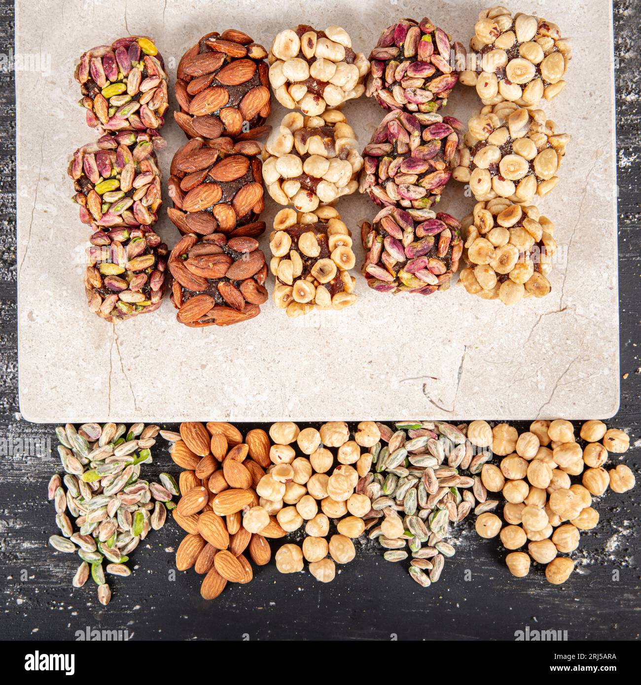 Turkish Dessert Cezerye with Hazelnut, Almond or pistachio. Turkish ...