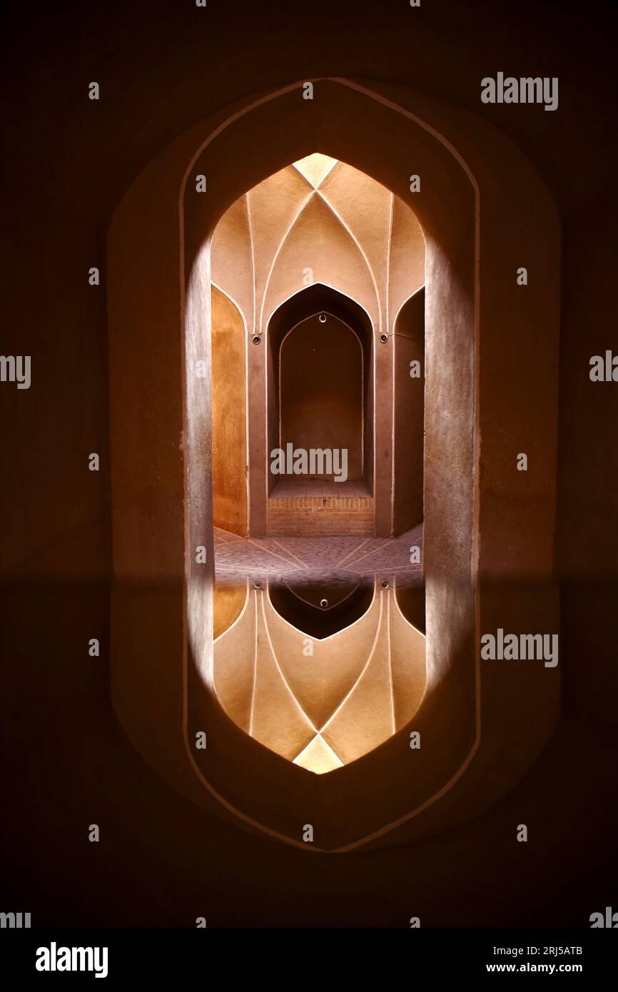 The well preserved medieval mud brick castle at Rayen, Iran Stock Photo ...