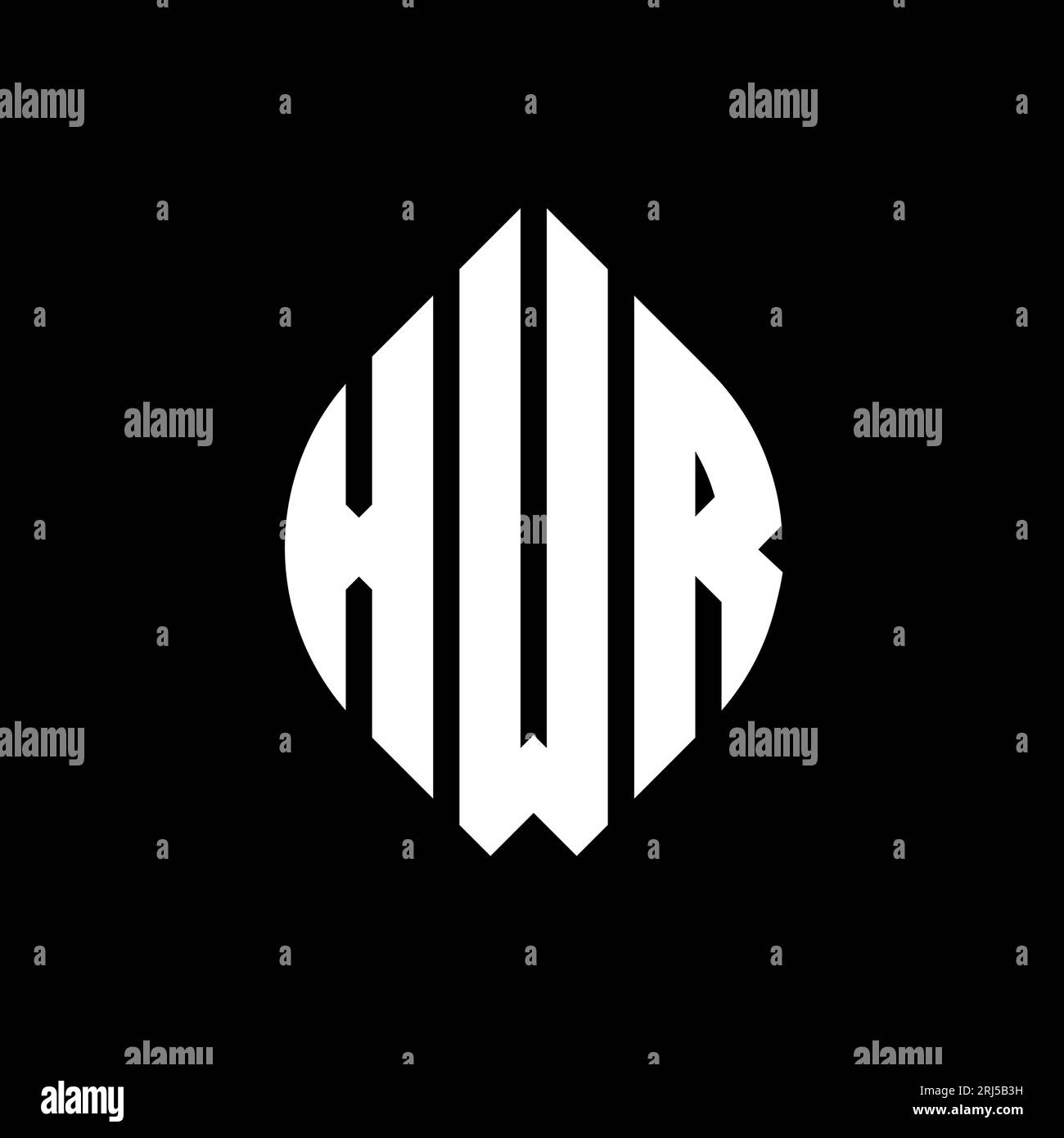 XWR circle letter logo design with circle and ellipse shape. XWR ...