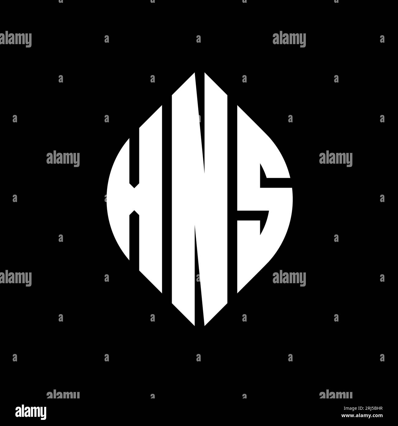 XNS circle letter logo design with circle and ellipse shape. XNS ...