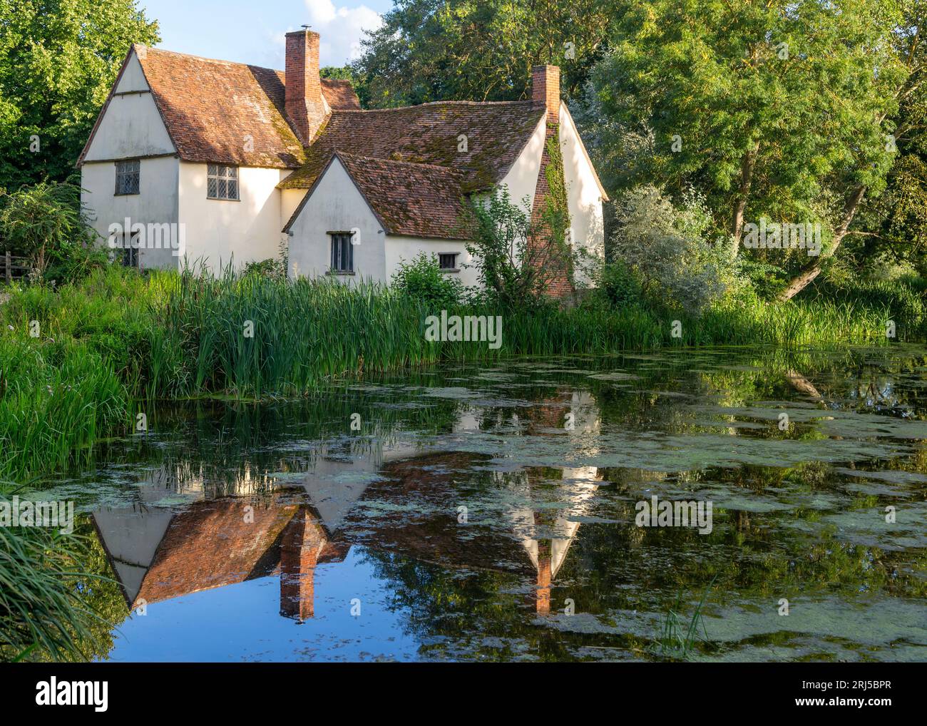 Willy Lott's House cottage, River Stour, Flatford Mill, East Bergholt ...