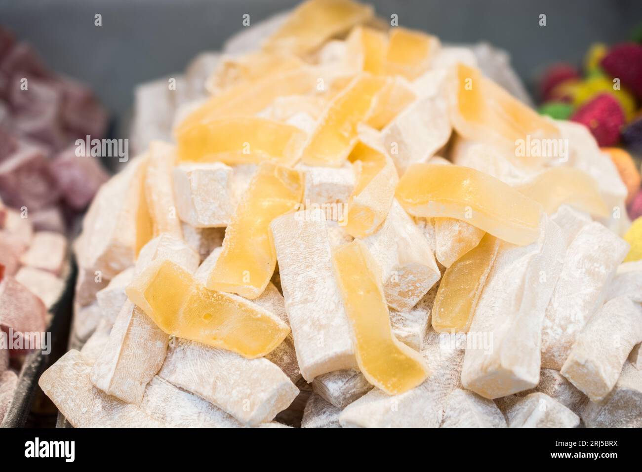 Traditional turkish delight lokum candy Stock Photo - Alamy