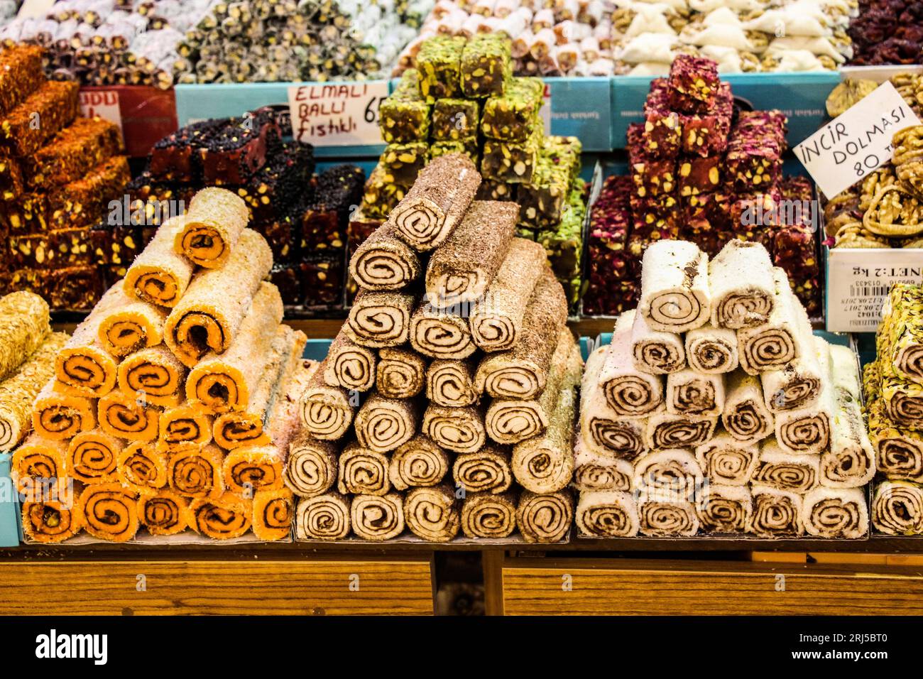 Traditional turkish delight lokum candy Stock Photo - Alamy