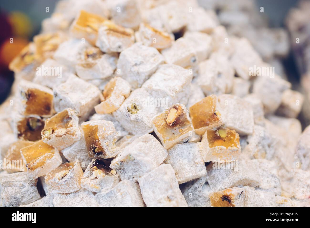 Traditional turkish delight lokum candy Stock Photo - Alamy