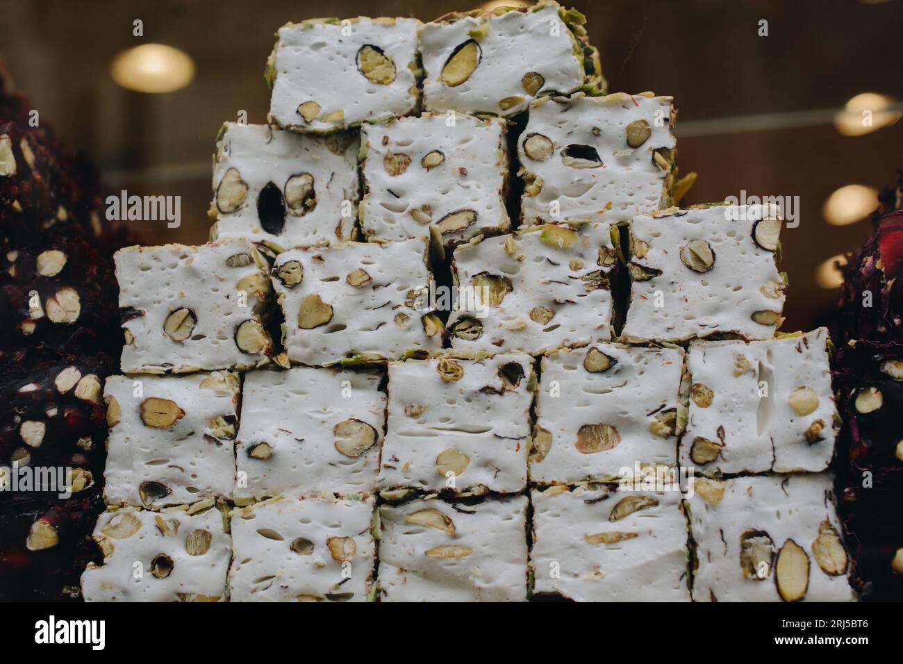 Traditional turkish delight lokum candy Stock Photo - Alamy