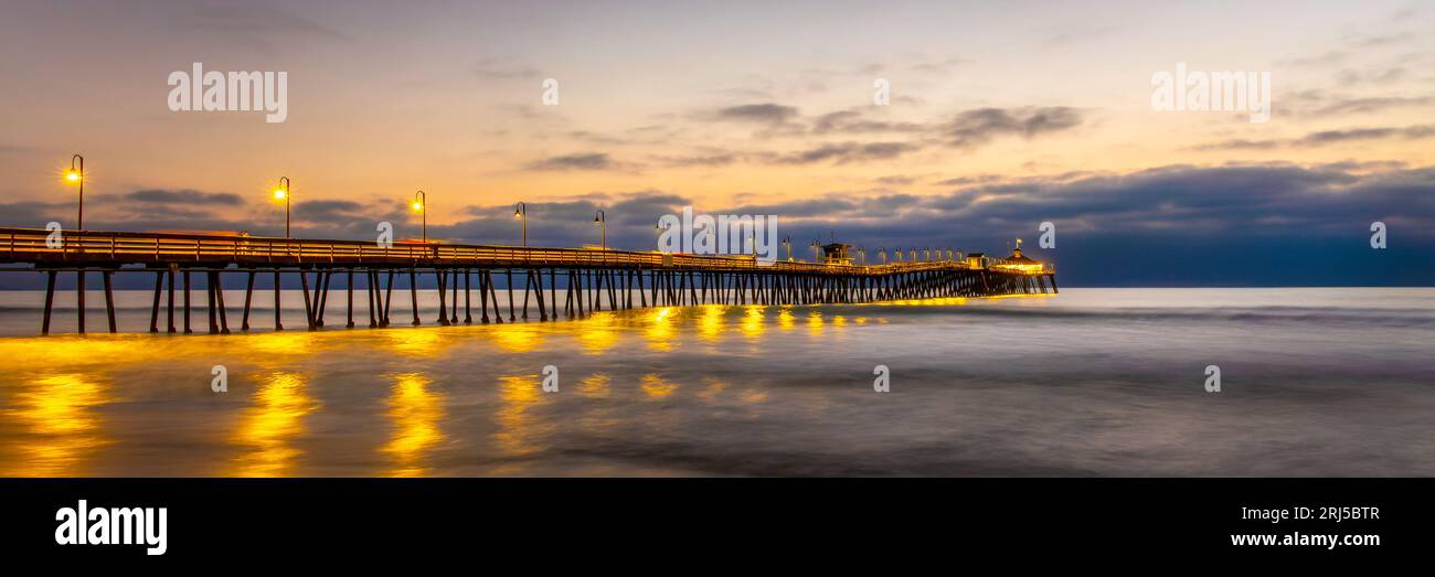 Panorama of Imperial beach pier in San Diego, California Stock Photo ...