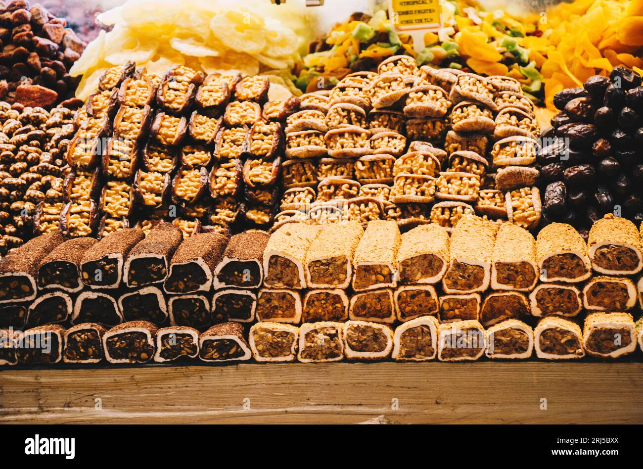 Traditional turkish delight lokum candy Stock Photo - Alamy