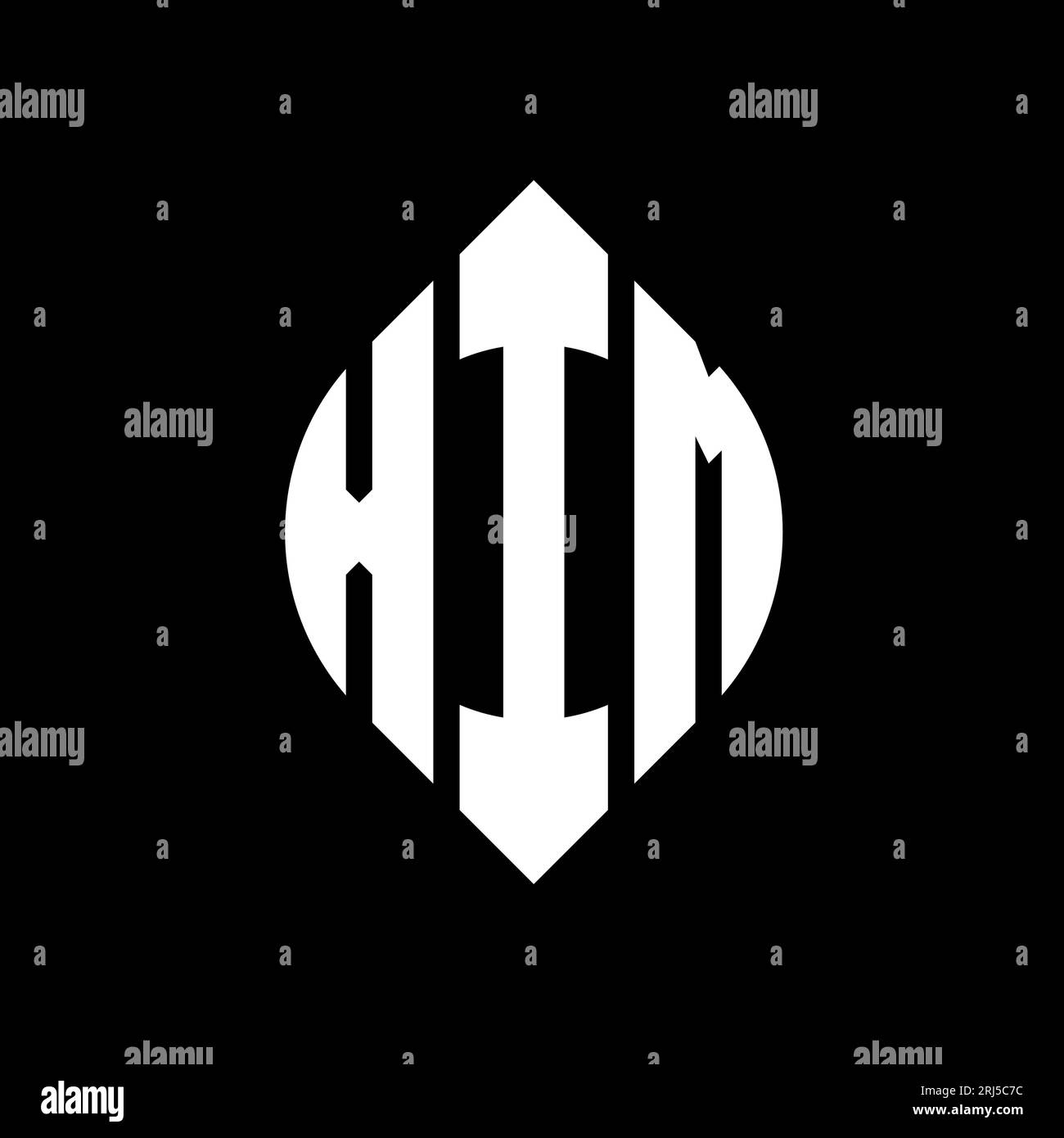 XIM circle letter logo design with circle and ellipse shape. XIM ...