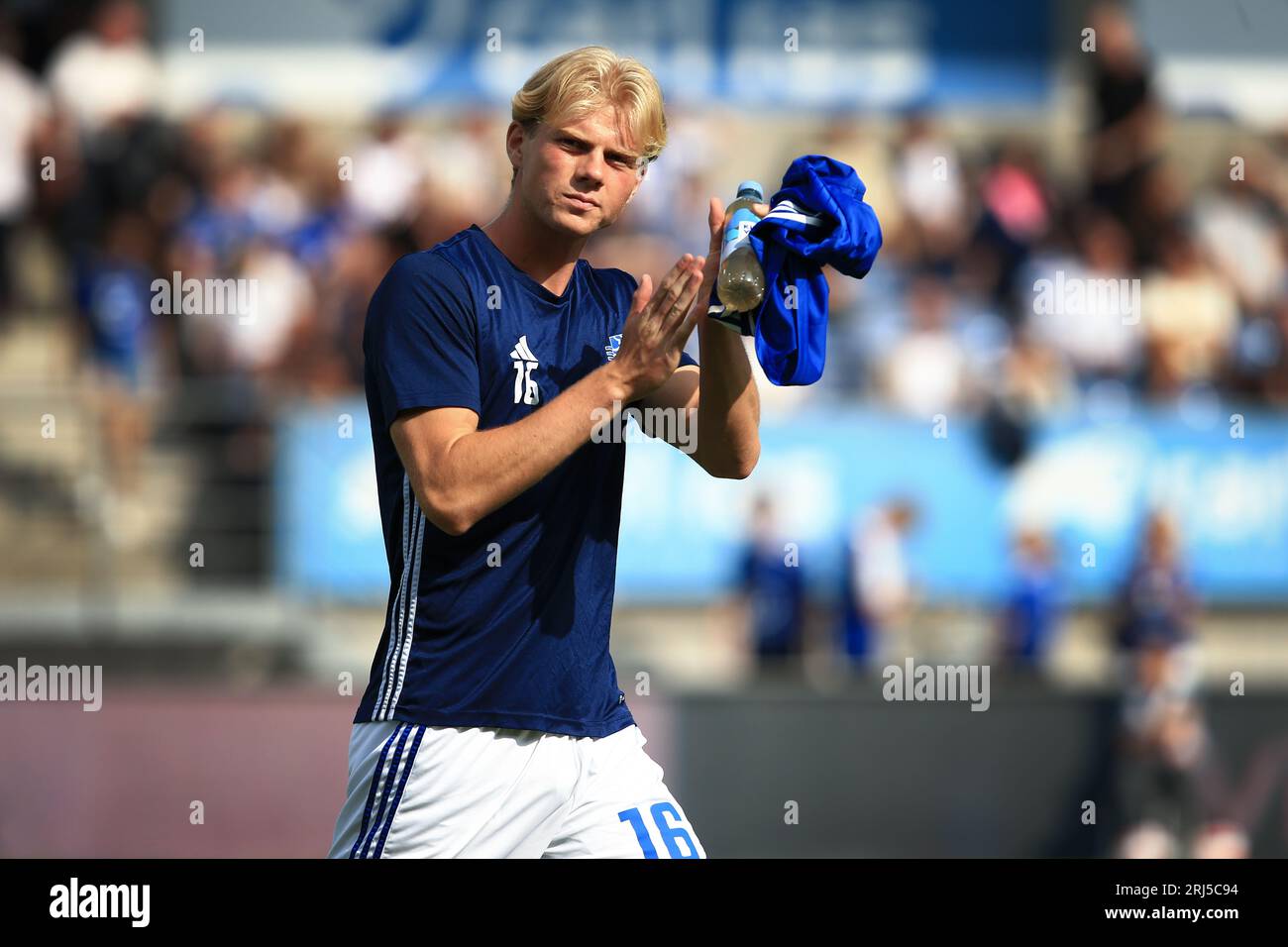 Lyngby, Denmark. 20th Aug, 2023. Johan Meyer (16) of Lyngby BK seen ...