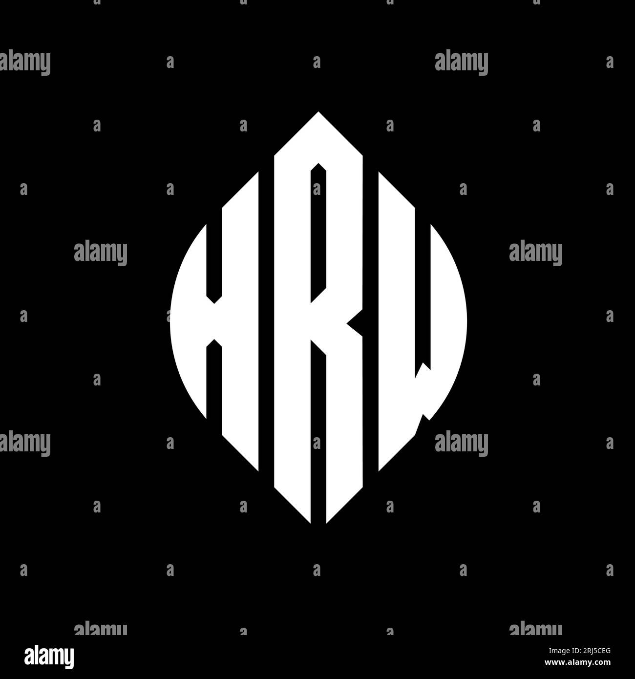 XRW circle letter logo design with circle and ellipse shape. XRW ...