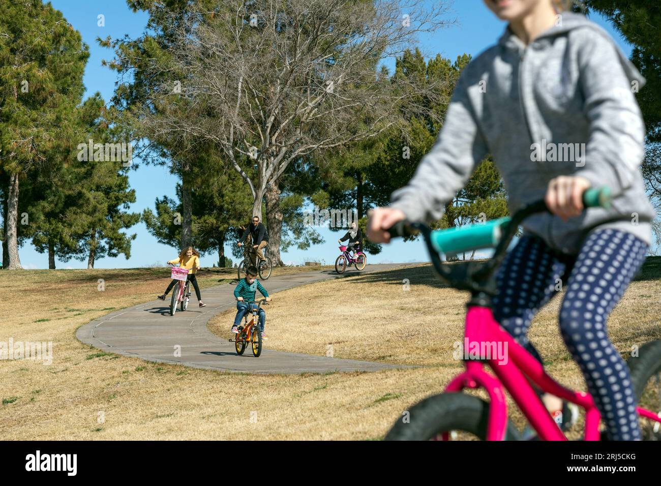 Kids bike riding path hi-res stock photography and images - Alamy