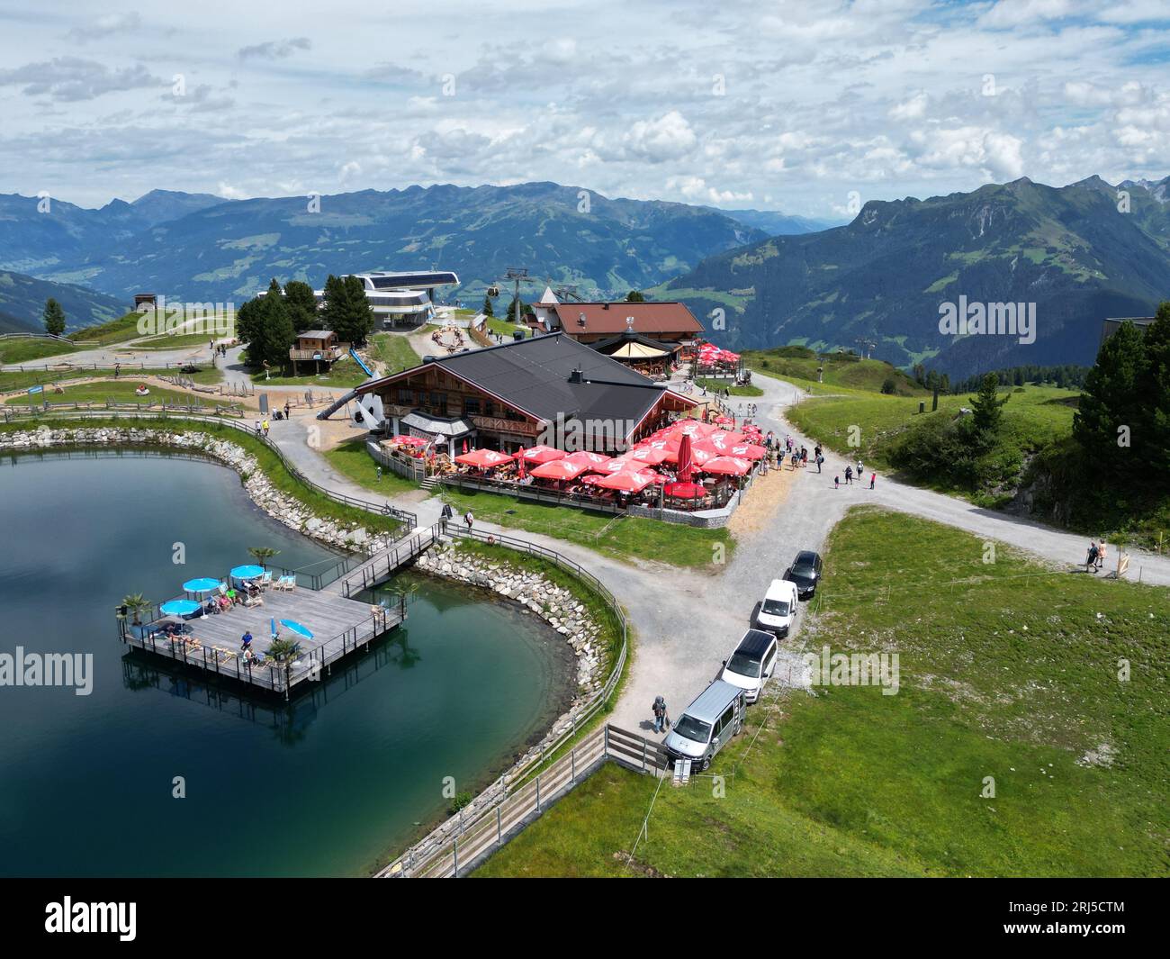 Mayrhofen Penken Mountain Drone Shot Kaser Mandl Stock Photo - Alamy