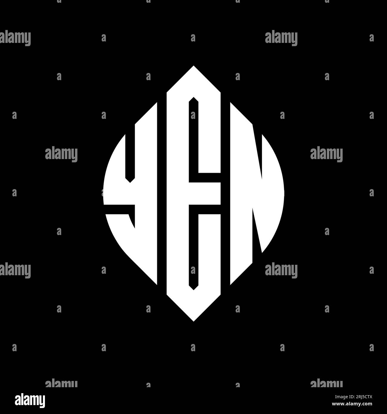 YEN circle letter logo design with circle and ellipse shape. YEN ...