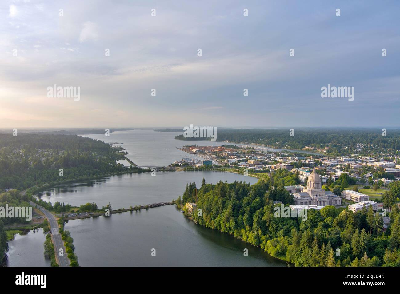 Olympia washington state capital aerial hi-res stock photography and images - Alamy