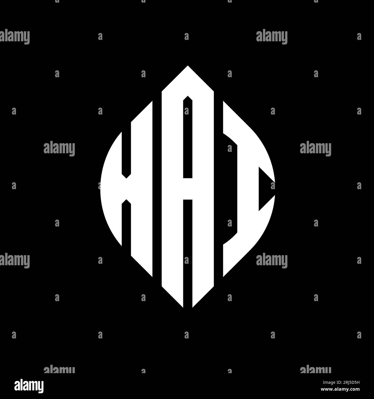 XAI circle letter logo design with circle and ellipse shape. XAI ...