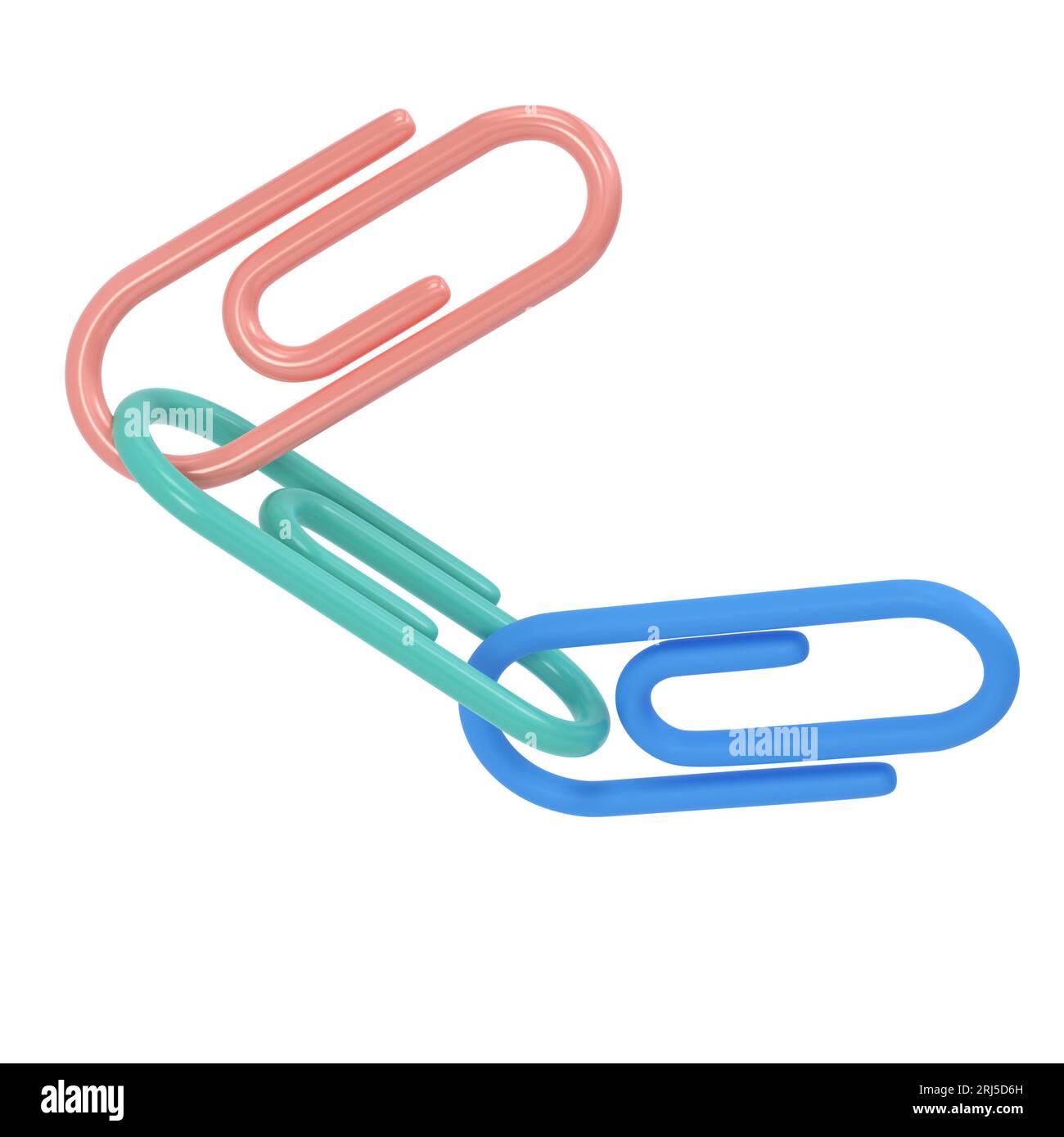 Three clips 3d icon school. Volumetric tool for paper and documents ...