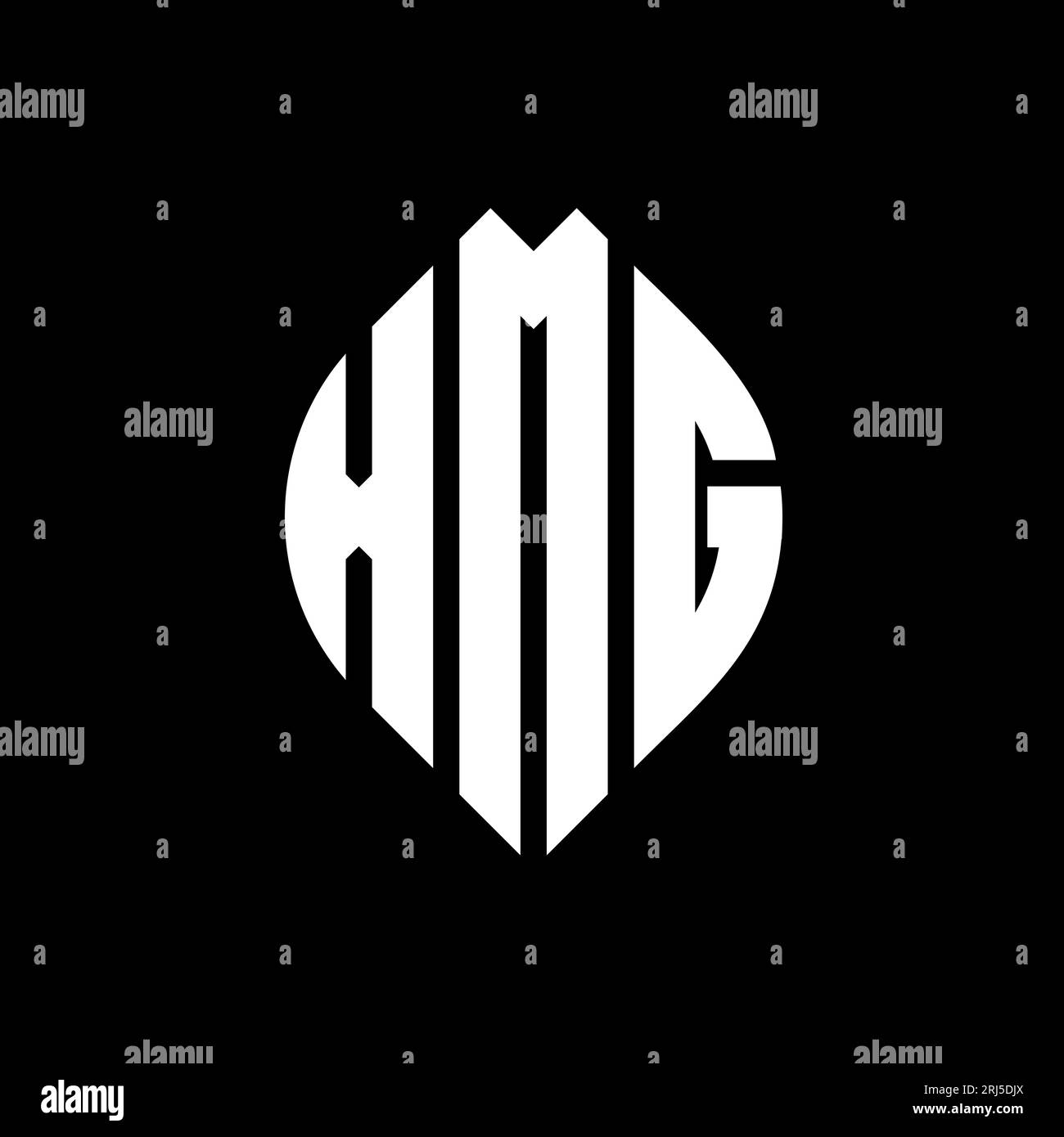 XMG circle letter logo design with circle and ellipse shape. XMG ...