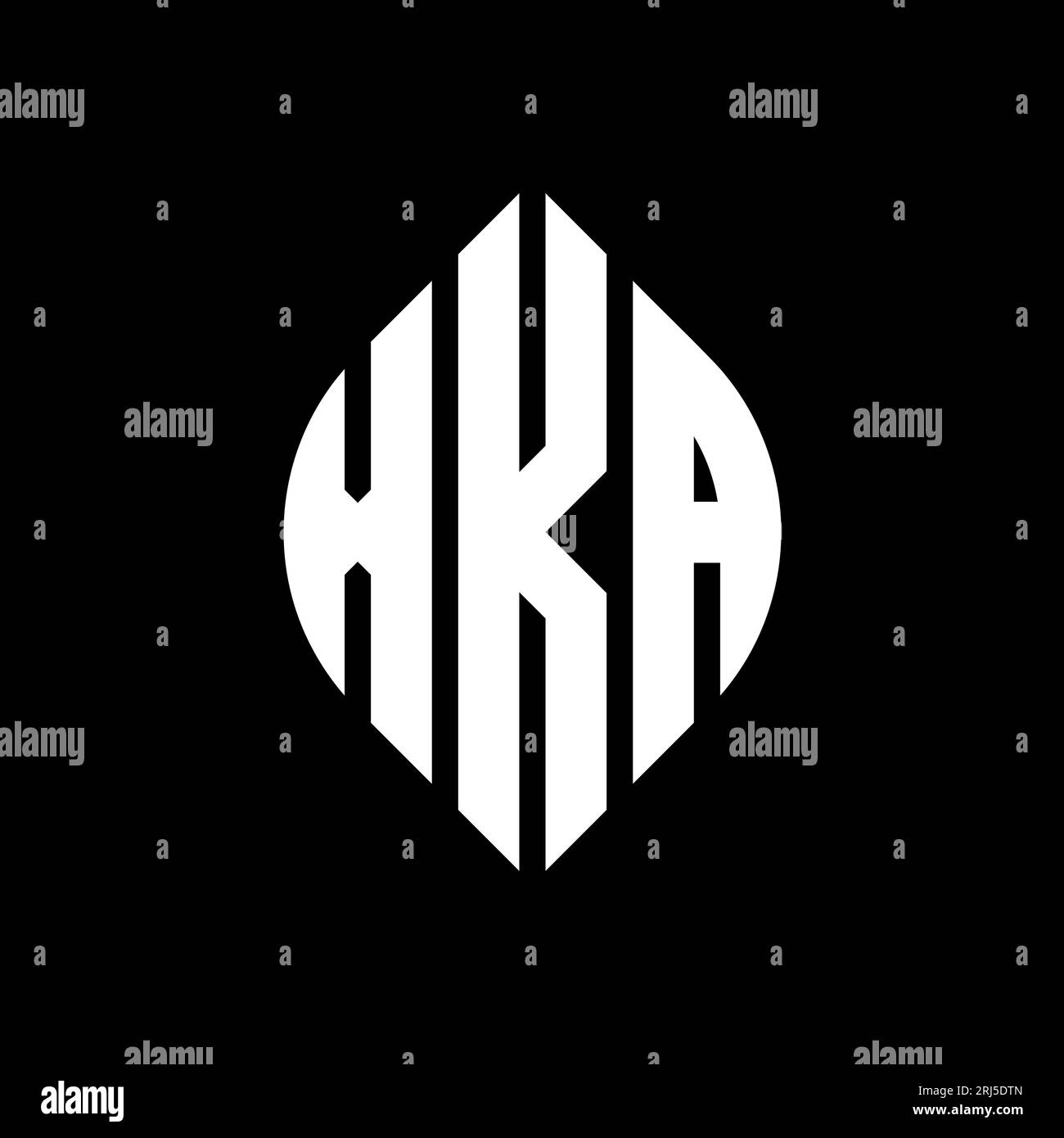 XKA circle letter logo design with circle and ellipse shape. XKA ...