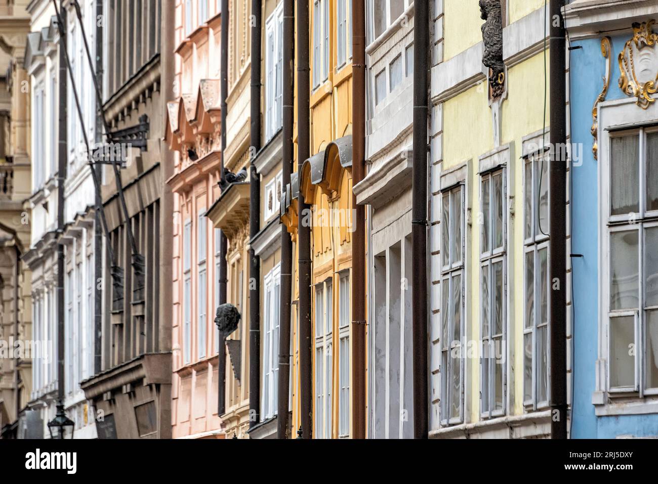 Old town of Prague in the Czech Republic with historic buildings Stock ...