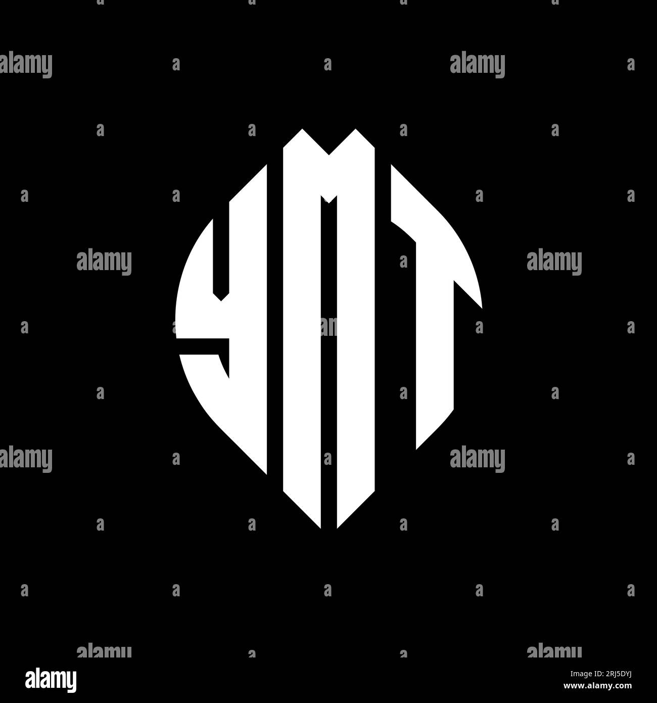 YMT circle letter logo design with circle and ellipse shape. YMT ...