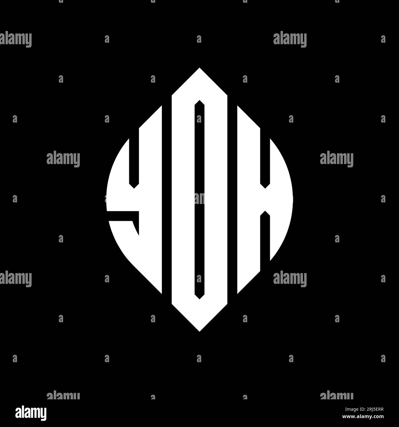 YOX circle letter logo design with circle and ellipse shape. YOX ...