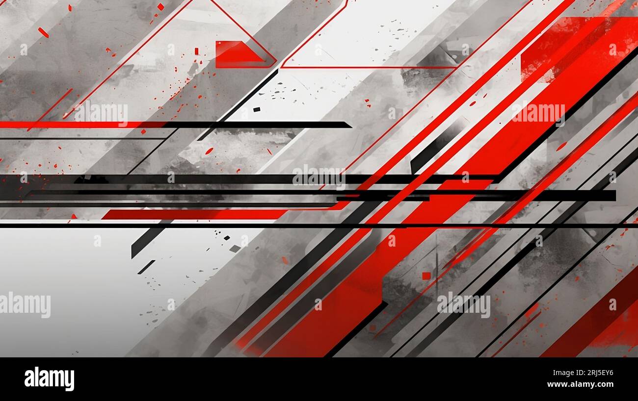 An illustration of red and grey stripes on a grey grunge background ...