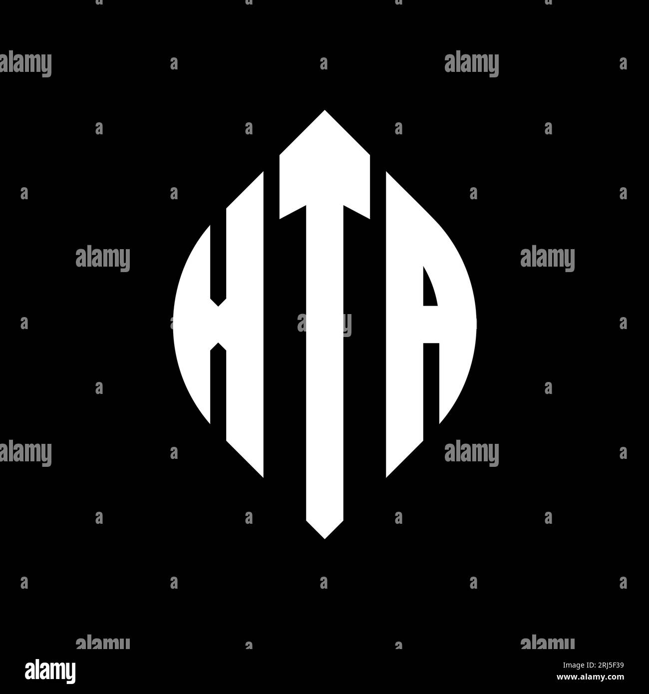 XTA circle letter logo design with circle and ellipse shape. XTA ...