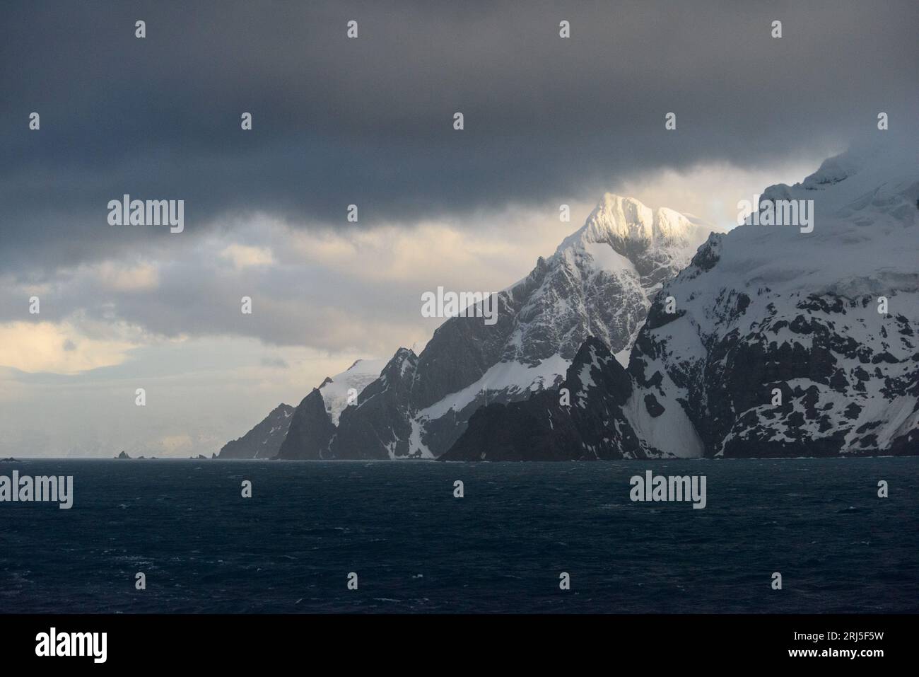 View of mountains near Point Wild (Elephant Island) Where Shackleton ...