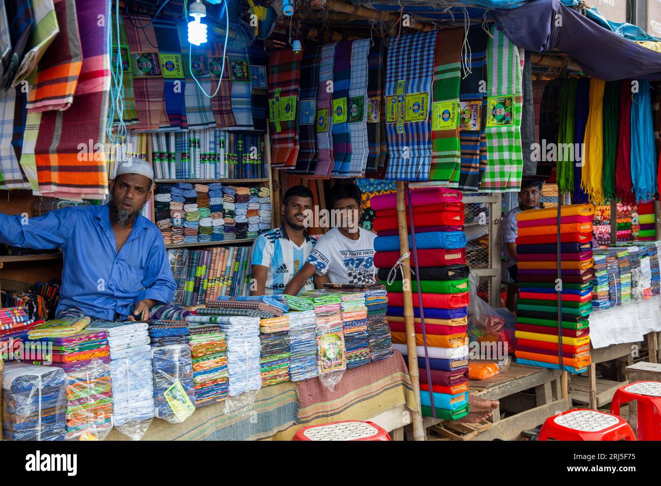 A clothing shop at the Jurain Railgate Market where around 600 hawkers ...