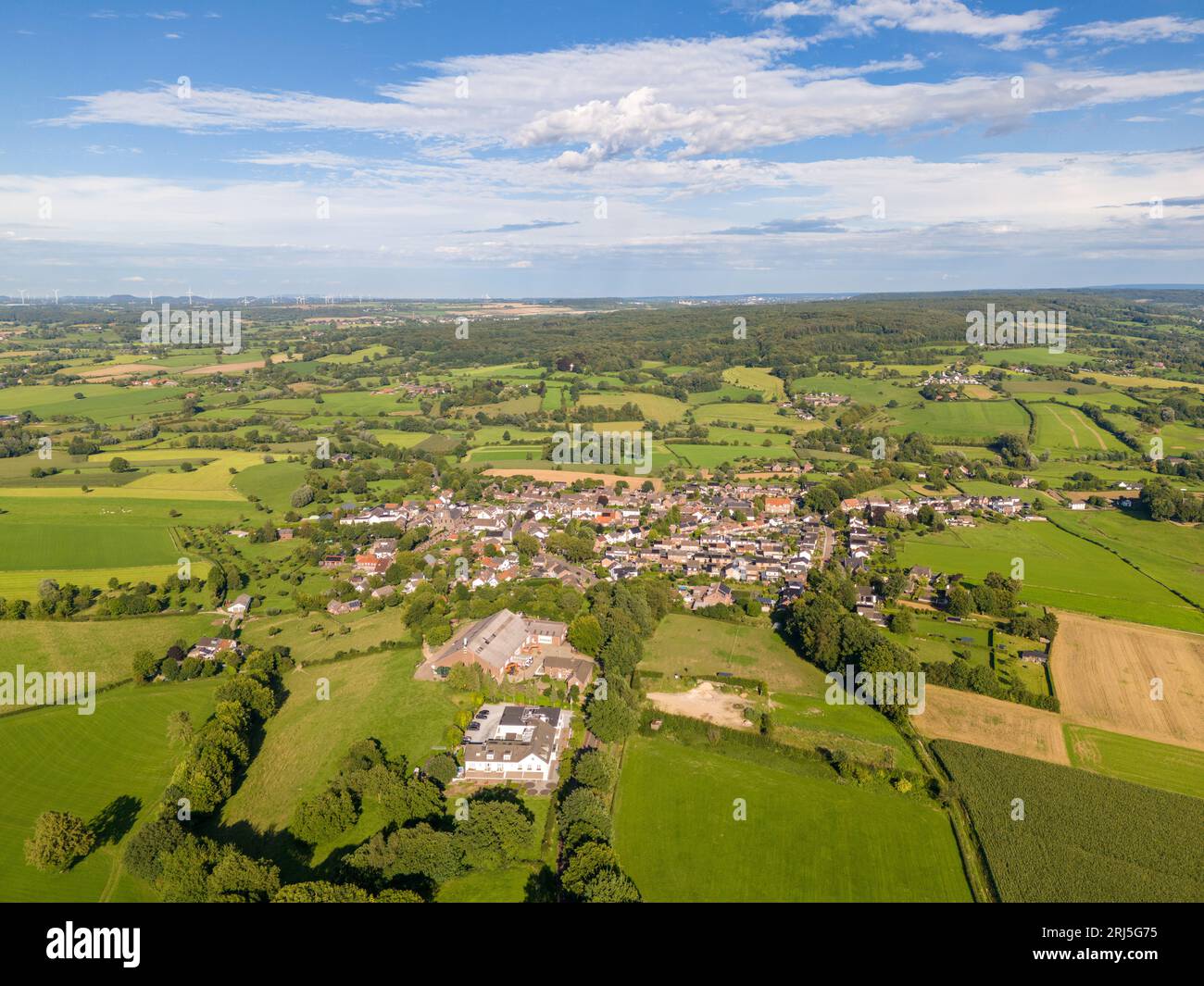 Aerial drone photo of the dutch town Epen. Epen is located between the ...