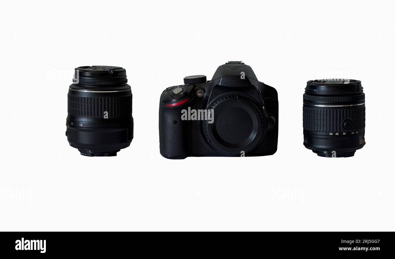 Camera with lenses Cut Out Stock Images & Pictures - Alamy