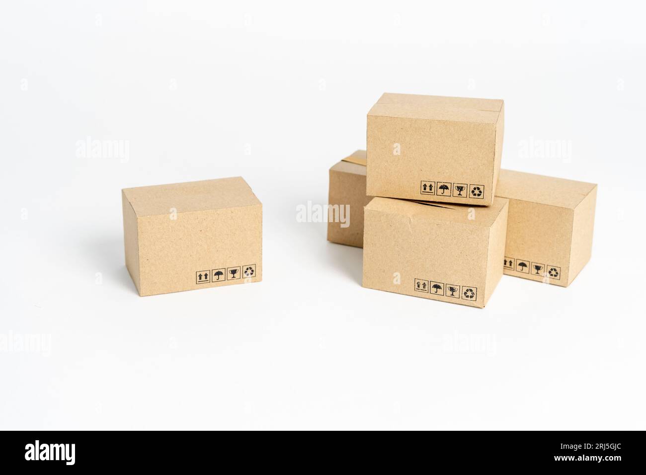 Parcel box on white hi-res stock photography and images - Alamy