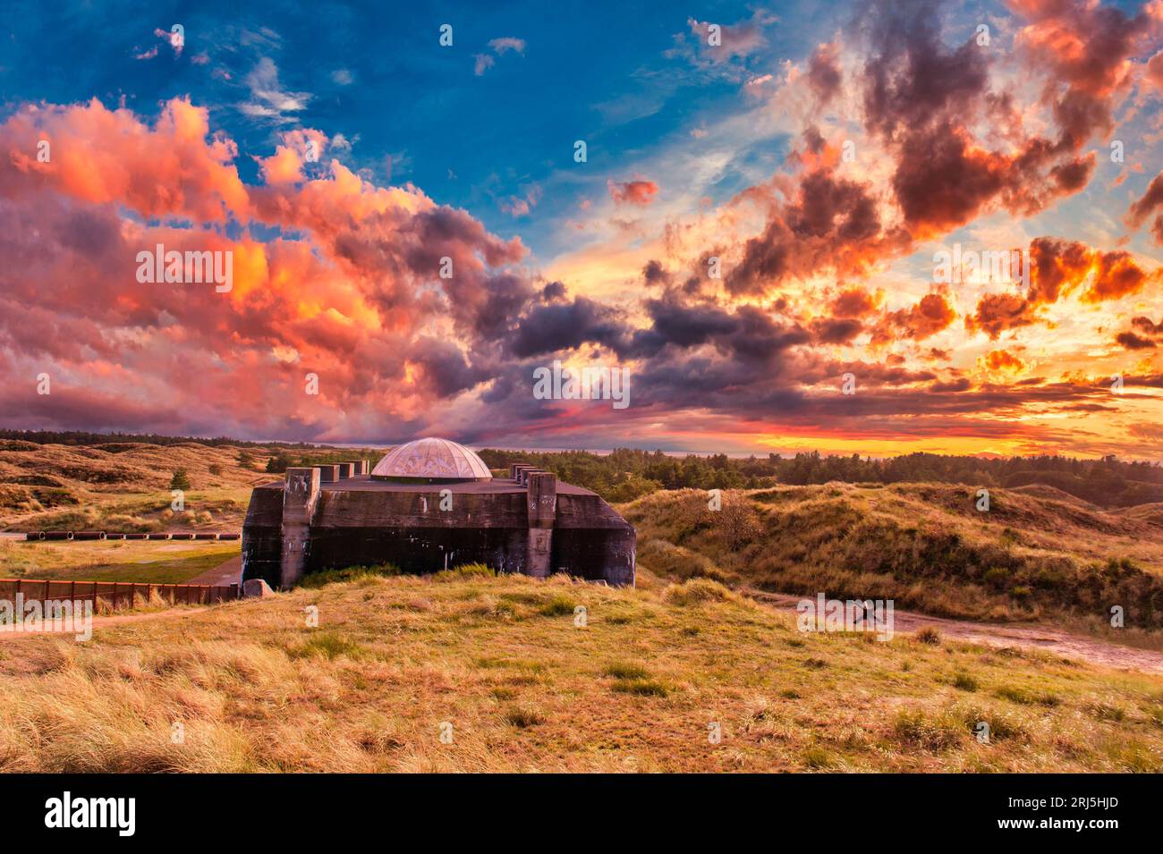 An old German bunker from World War II, converted into a museum Stock ...