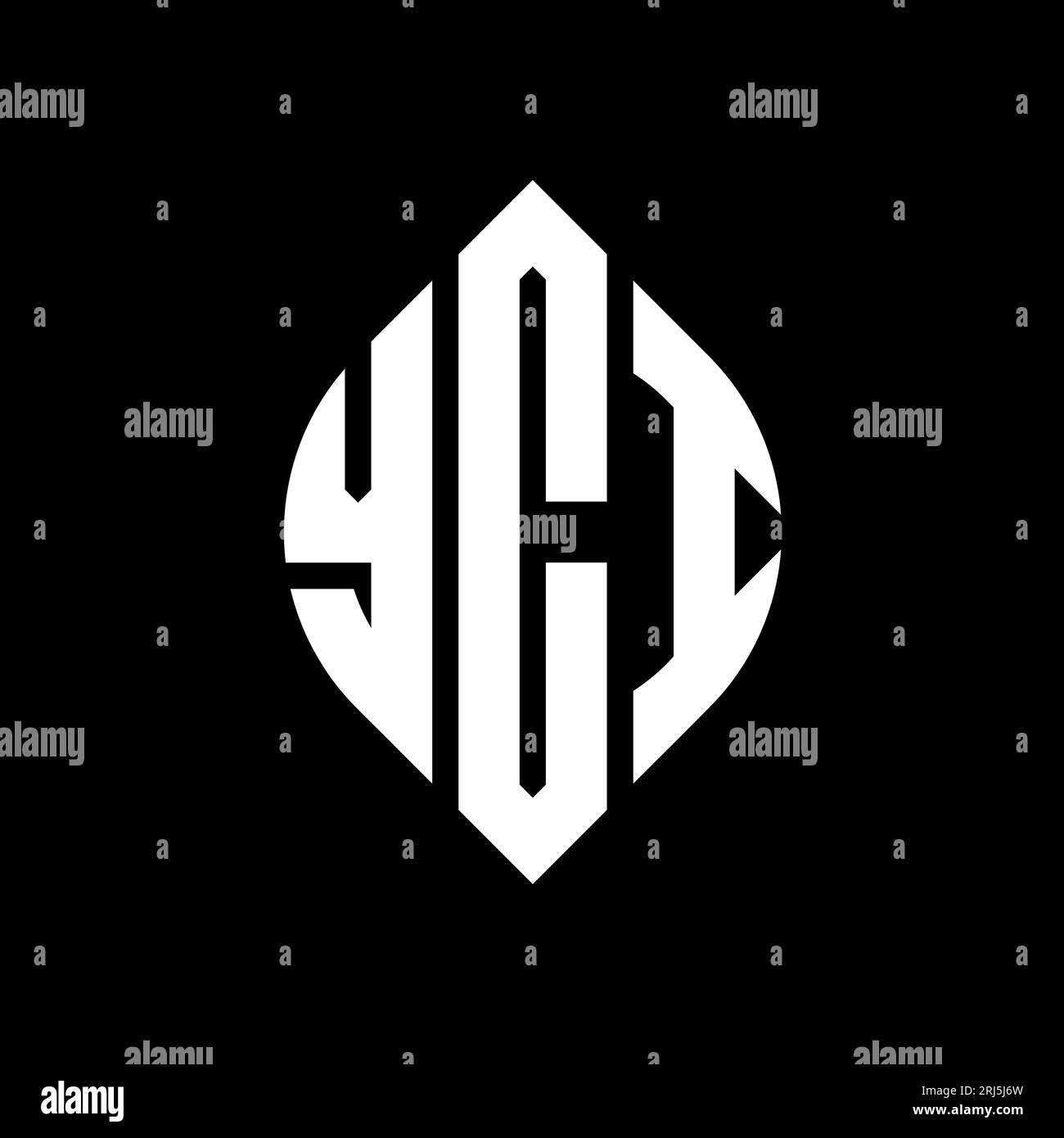 YCI circle letter logo design with circle and ellipse shape. YCI ...
