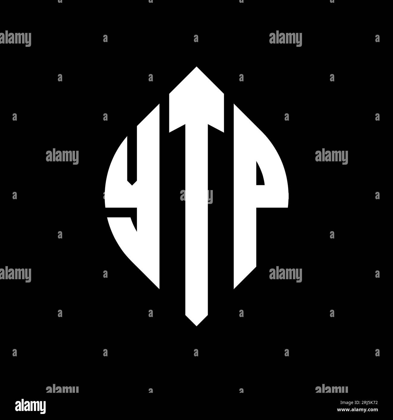YTP circle letter logo design with circle and ellipse shape. YTP ...